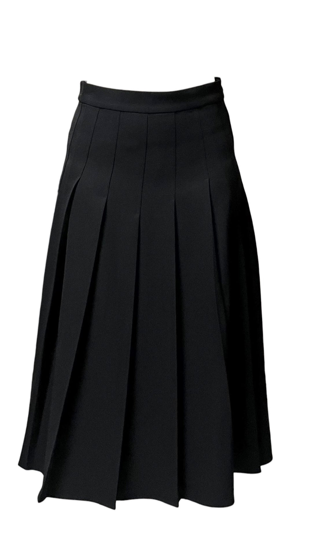 Wear & Flair Black Pleated 29" Skirt with Zipper women's modest skirt – Dress Code