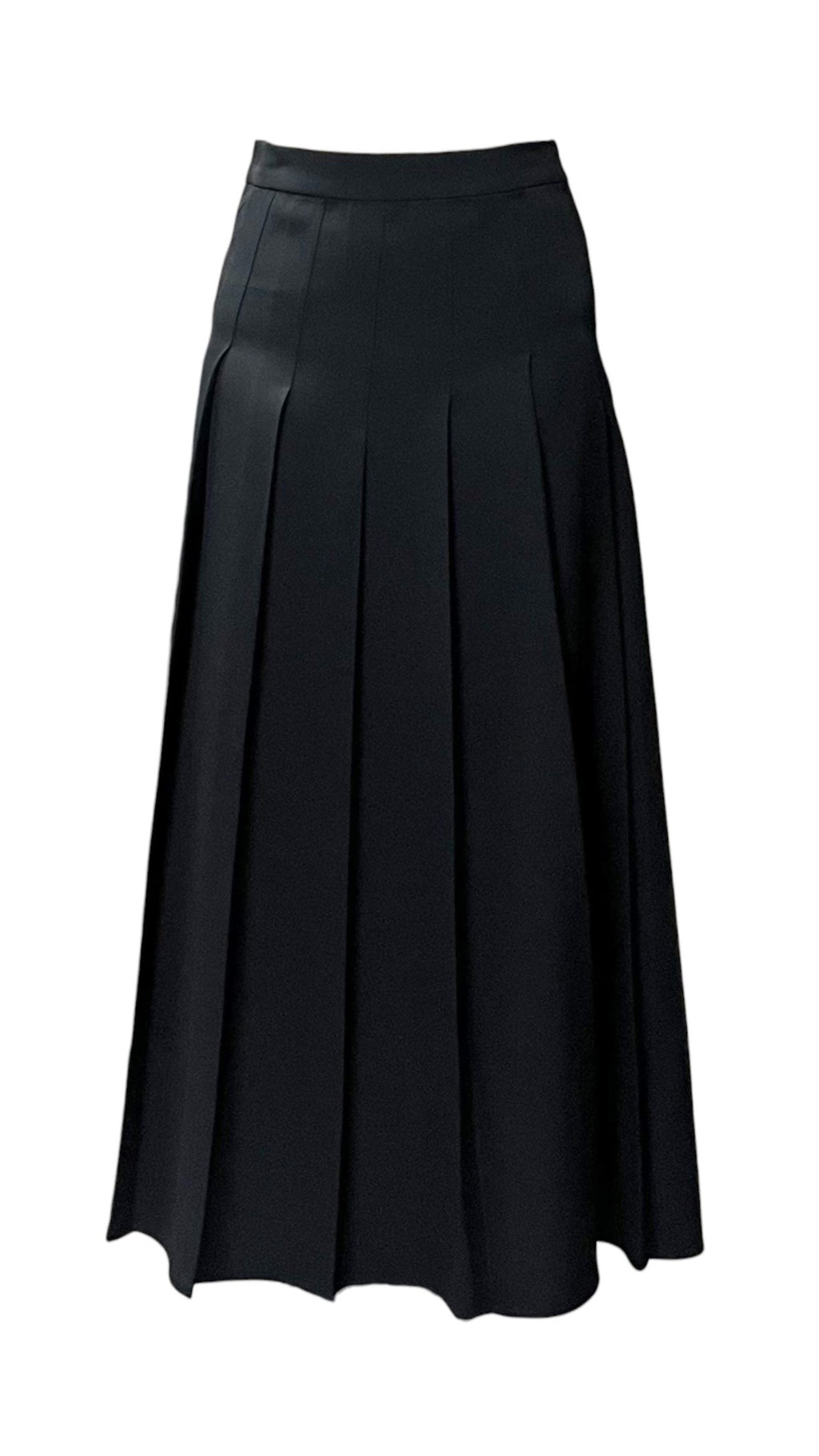 Wear & Flair Black Pleated 35" Skirt with Zipper women's modest skirt – Dress Code