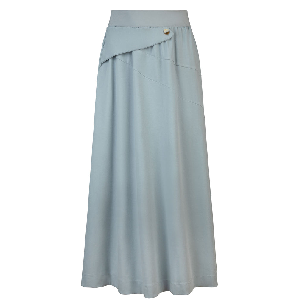 women's modest skirt Illsin Grey Top Button Flap 36" Skirt – Dress Code