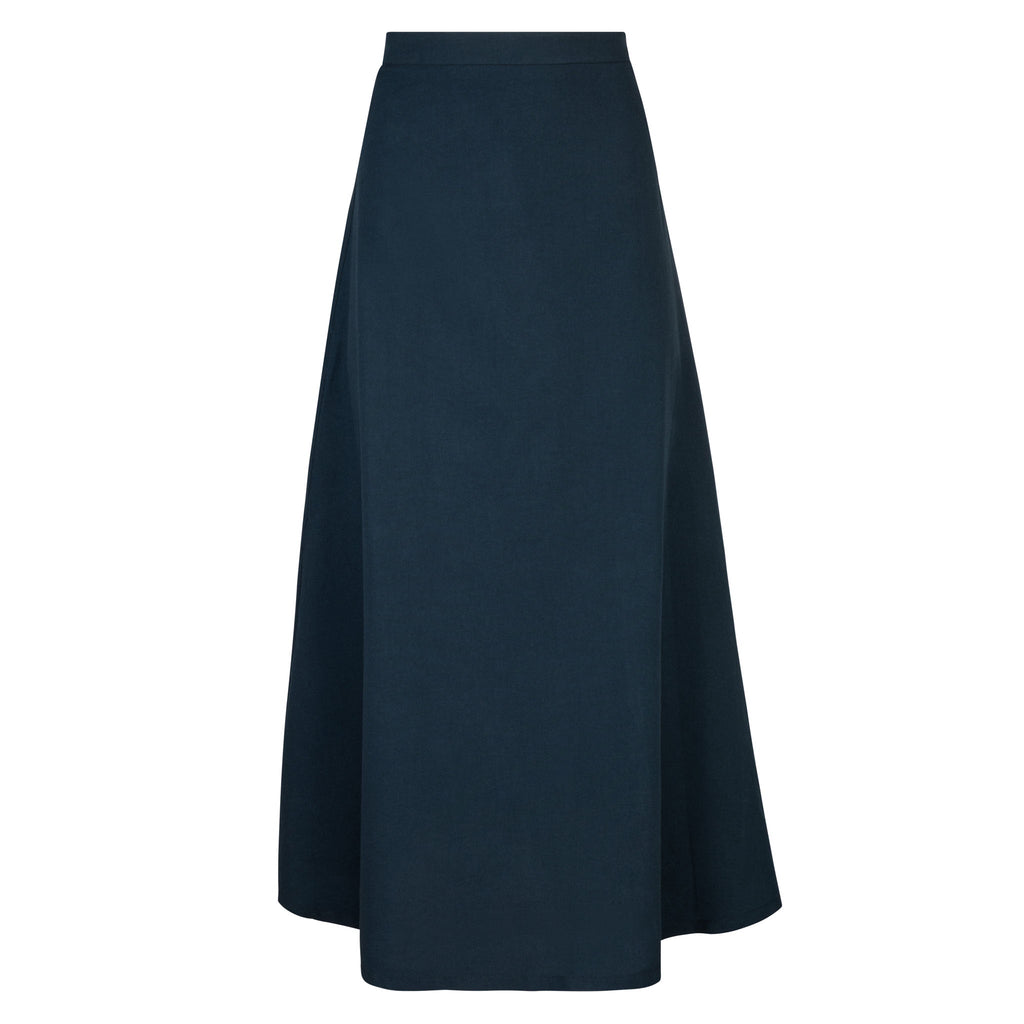 Celina's Navy Linen Flat 36" Skirt women's modest skirt – Dress Code