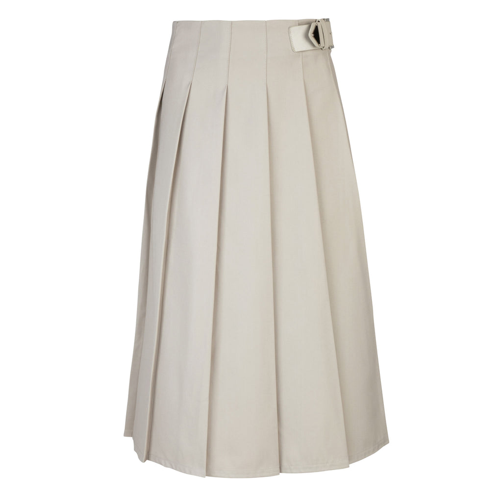 Peode L.Grey Wide Stitched Down Pleated 29" women's modest skirt with ...